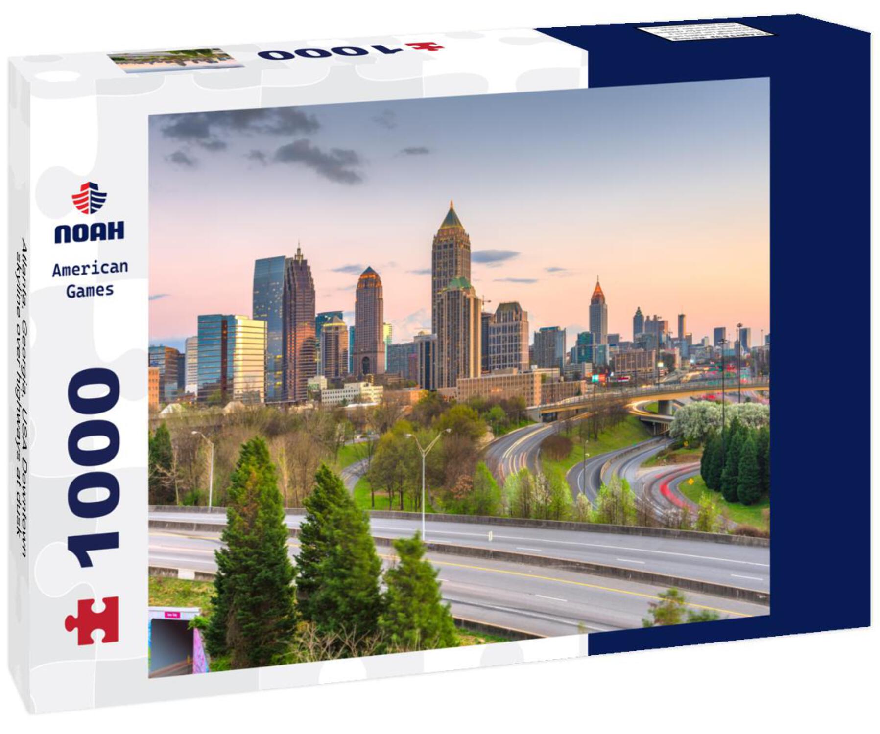 Noah Jigsaw Puzzle Atlanta, Georgia, USA Downtown skyline over highways ...
