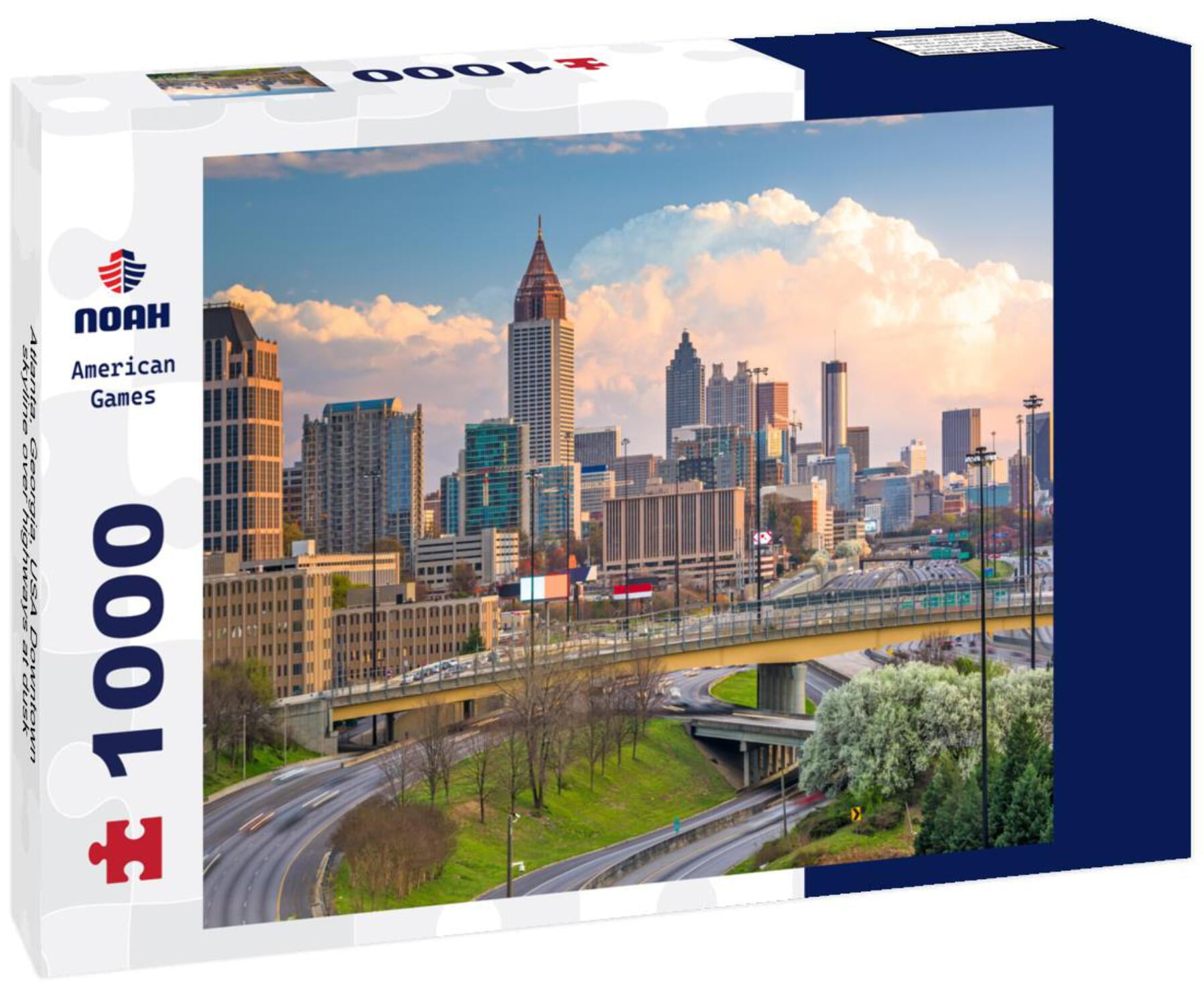 Noah Jigsaw Puzzle Atlanta, Georgia, USA Downtown skyline over highways ...