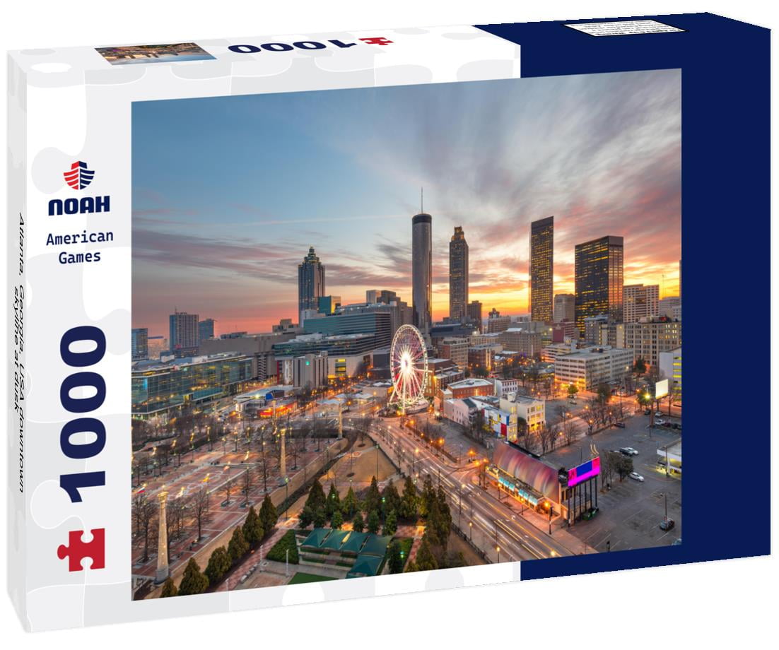 Noah Jigsaw Puzzle Atlanta, Georgia, USA downtown skyline at dusk 1000 ...