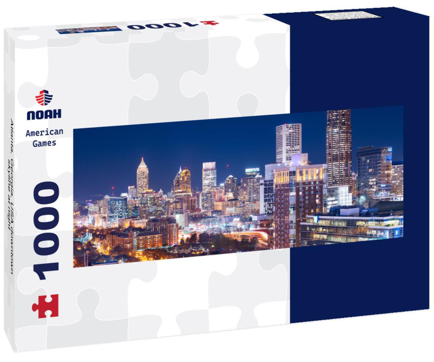 Noah Jigsaw Puzzle Atlanta, Georgia, USA downtown skyline at night ...