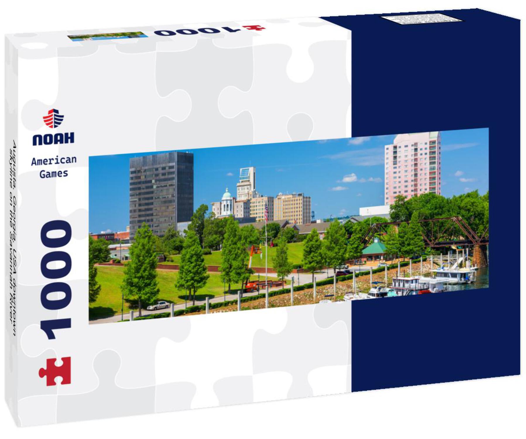 Augusta, Georgia, USA downtown skyline on the Savannah River 1000pc ...