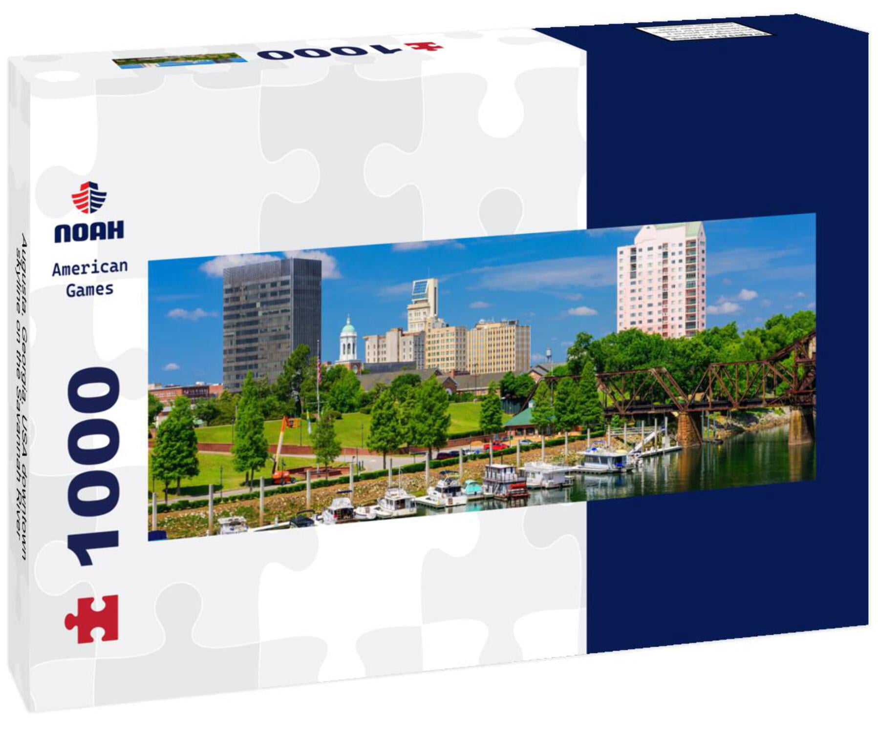 Augusta, Georgia, USA downtown skyline on the Savannah River 1000pc ...