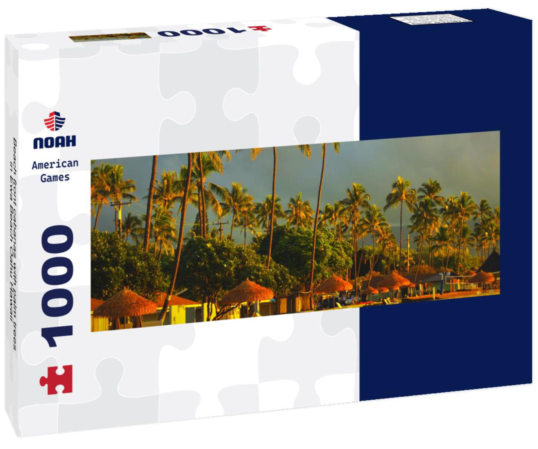 Noah Jigsaw Puzzle Beach front cabanas with palm trees in Ewa Beach ...