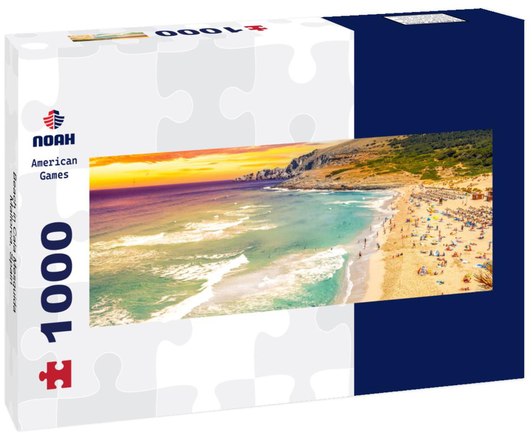 Beach in Cala Mesquida, Mallorca, Spain 1000pc Panoramic Puzzle ...
