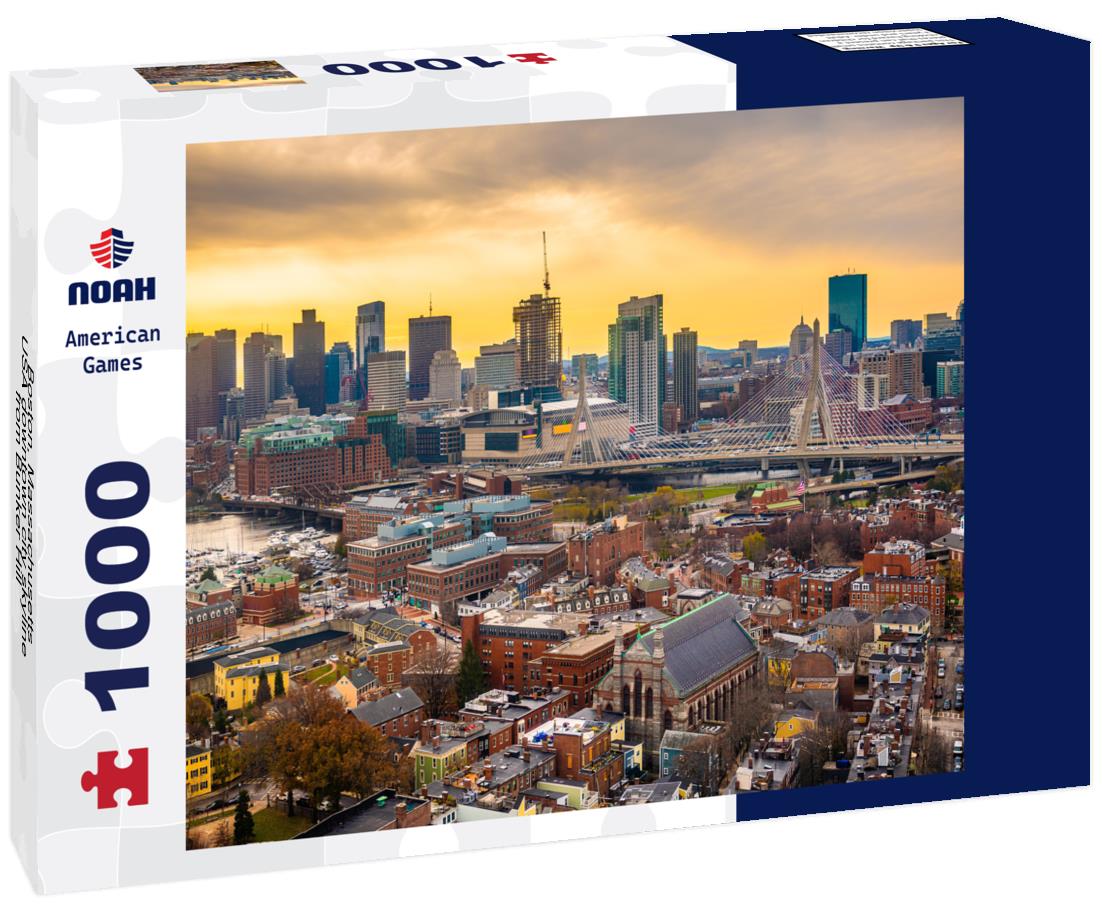Noah Jigsaw Puzzle Boston, Massachusetts, USA downtown city skyline ...