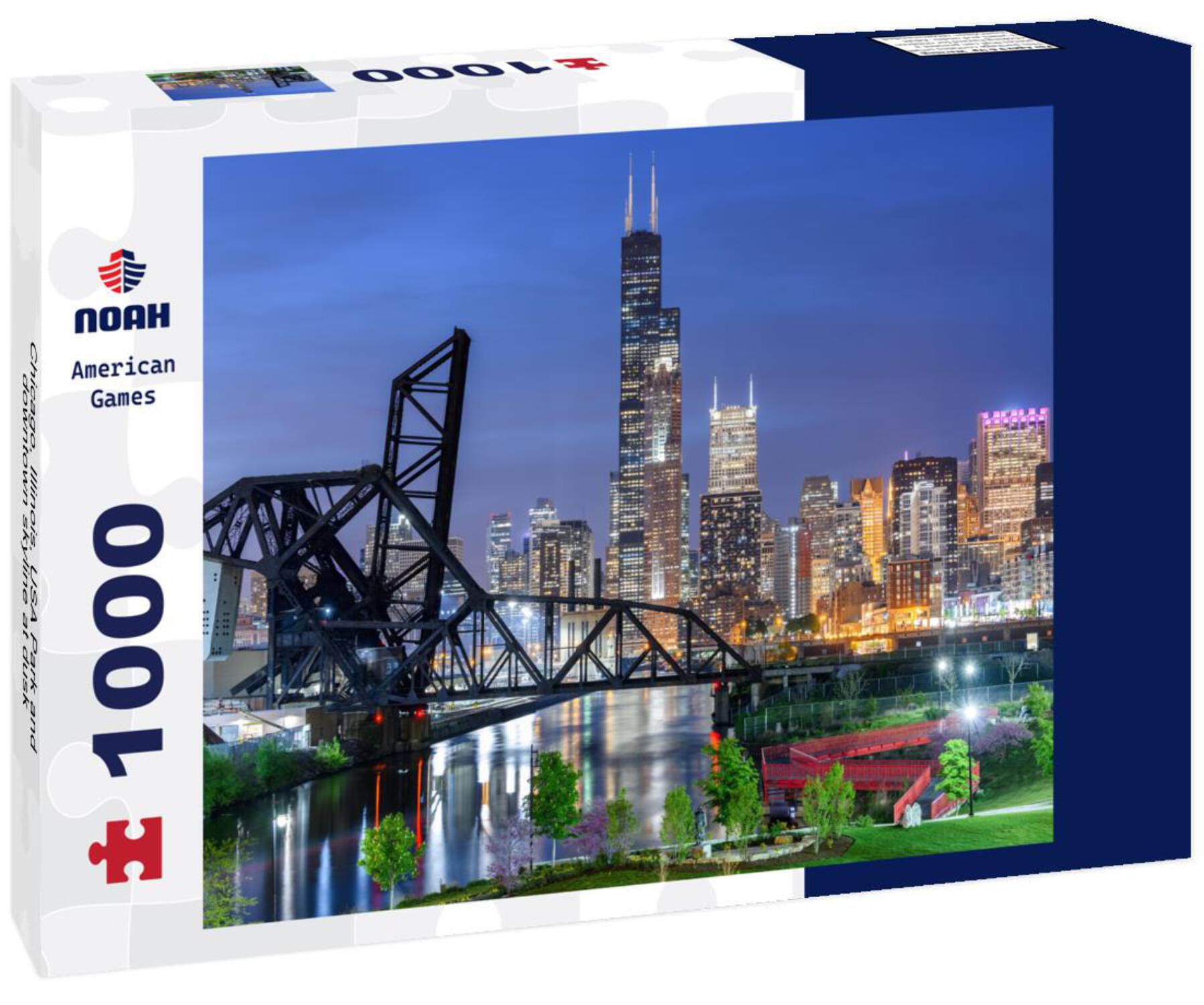 Noah Jigsaw Puzzle Chicago, Illinois, USA Park and downtown skyline at ...