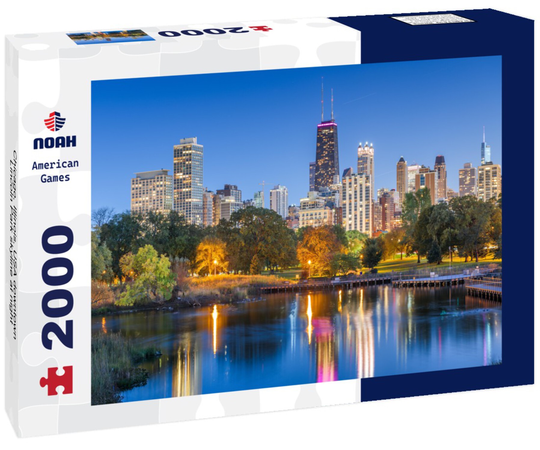 Noah Jigsaw Puzzle Chicago, Illinois, USA downtown Lincoln Park skyline ...