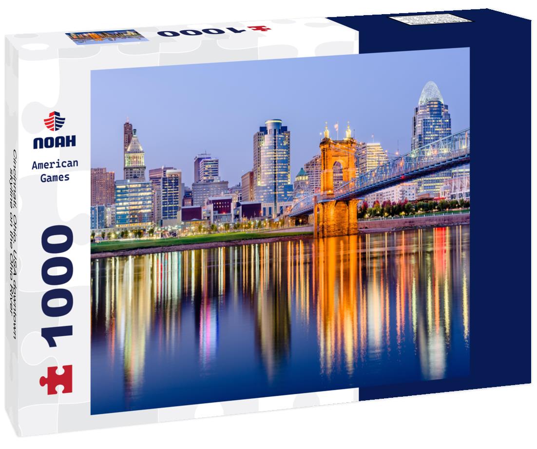 Noah Jigsaw Puzzle Cincinnati, Ohio, USA downtown skyline on the Ohio ...