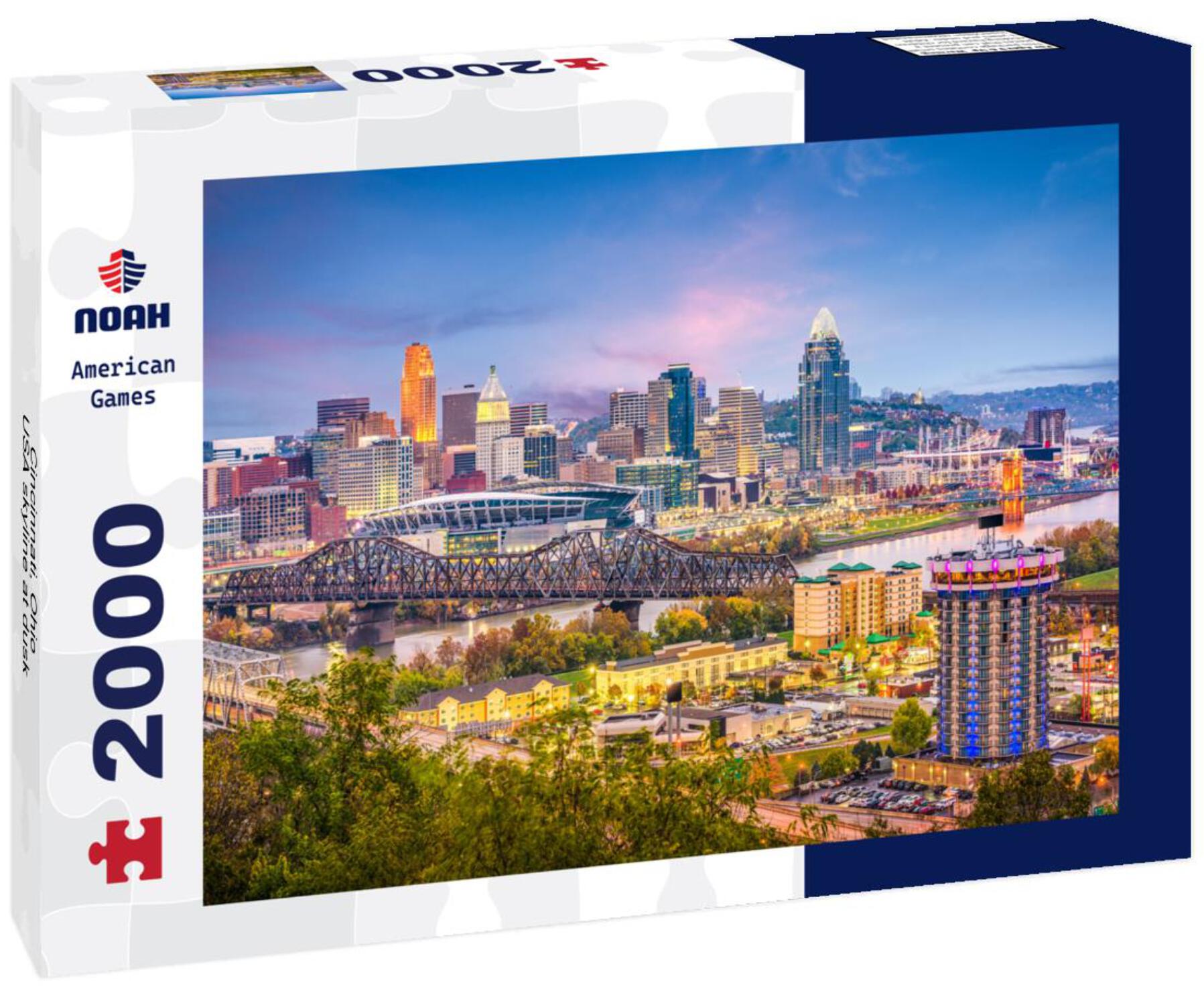 Noah Jigsaw Puzzle Cincinnati, Ohio, USA skyline at dusk 2000 pieces ...