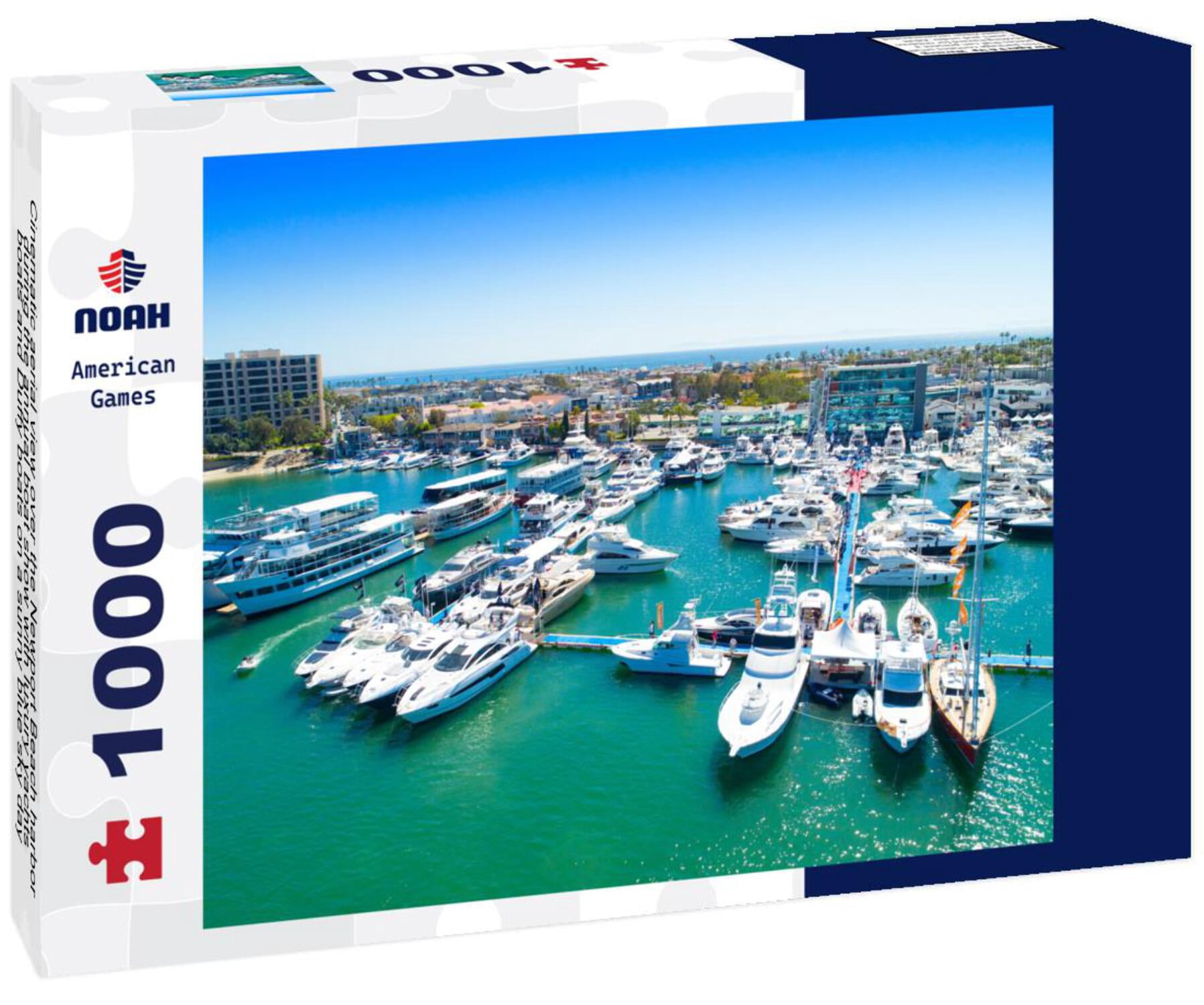 Noah Jigsaw Puzzle Cinematic aerial view over the Newport Beach harbor ...