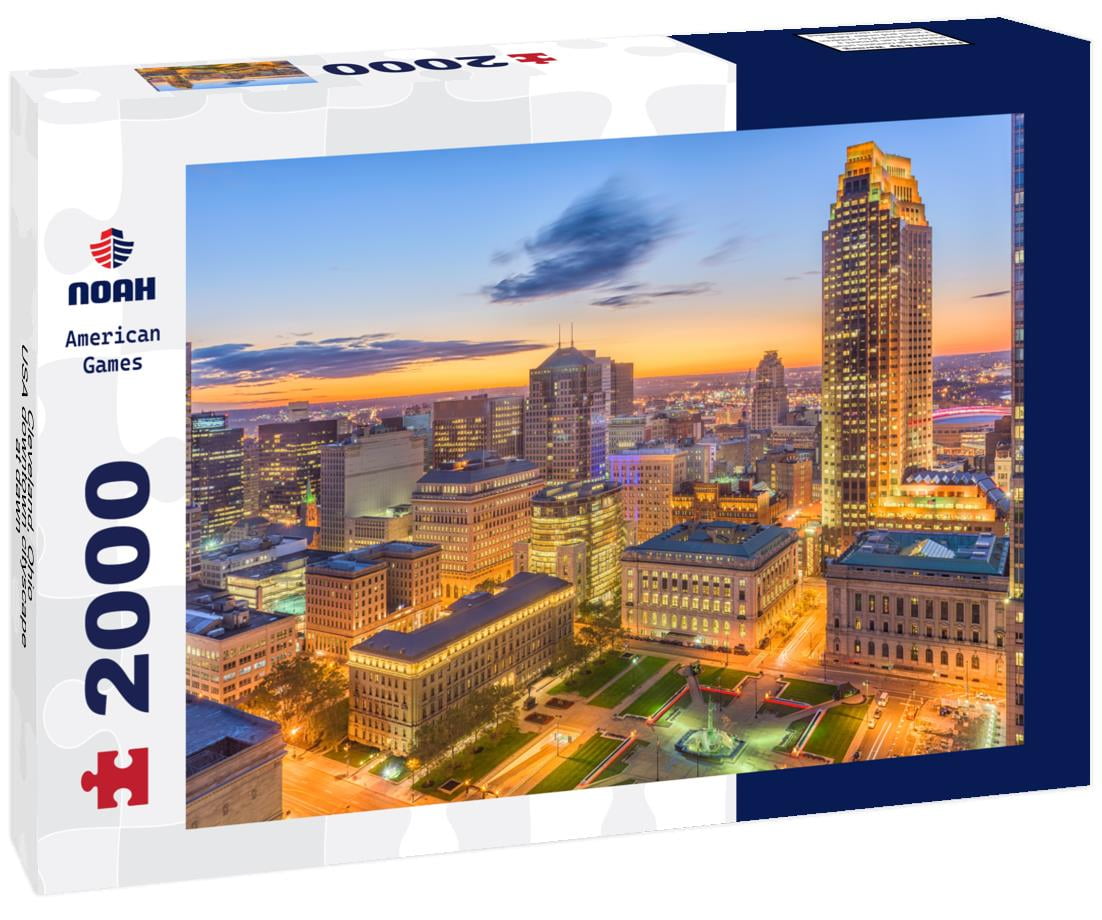 Noah Jigsaw Puzzle Cleveland, Ohio, USA downtown cityscape at dawn 2000 ...