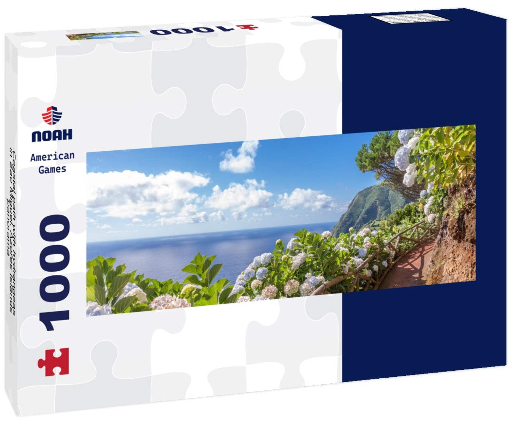 Noah Jigsaw Puzzle Coastal path with hydrangeas in Sao Miguel, Azores ...