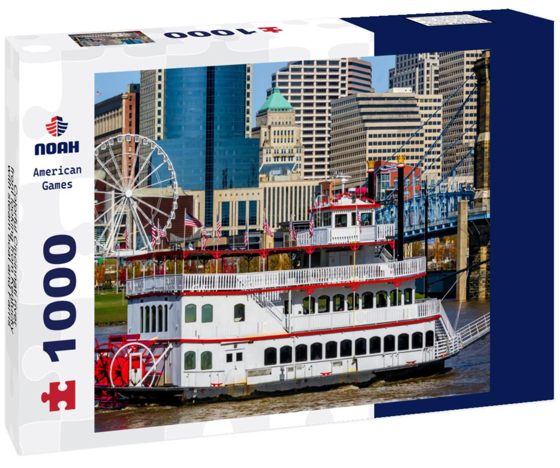 Noah Jigsaw Puzzle Colorful Cincinnati river front looking from ...