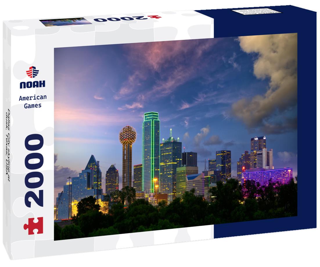 Noah Jigsaw Puzzle Dallas City skyline at dusk, Texas, USA 2000 pieces ...