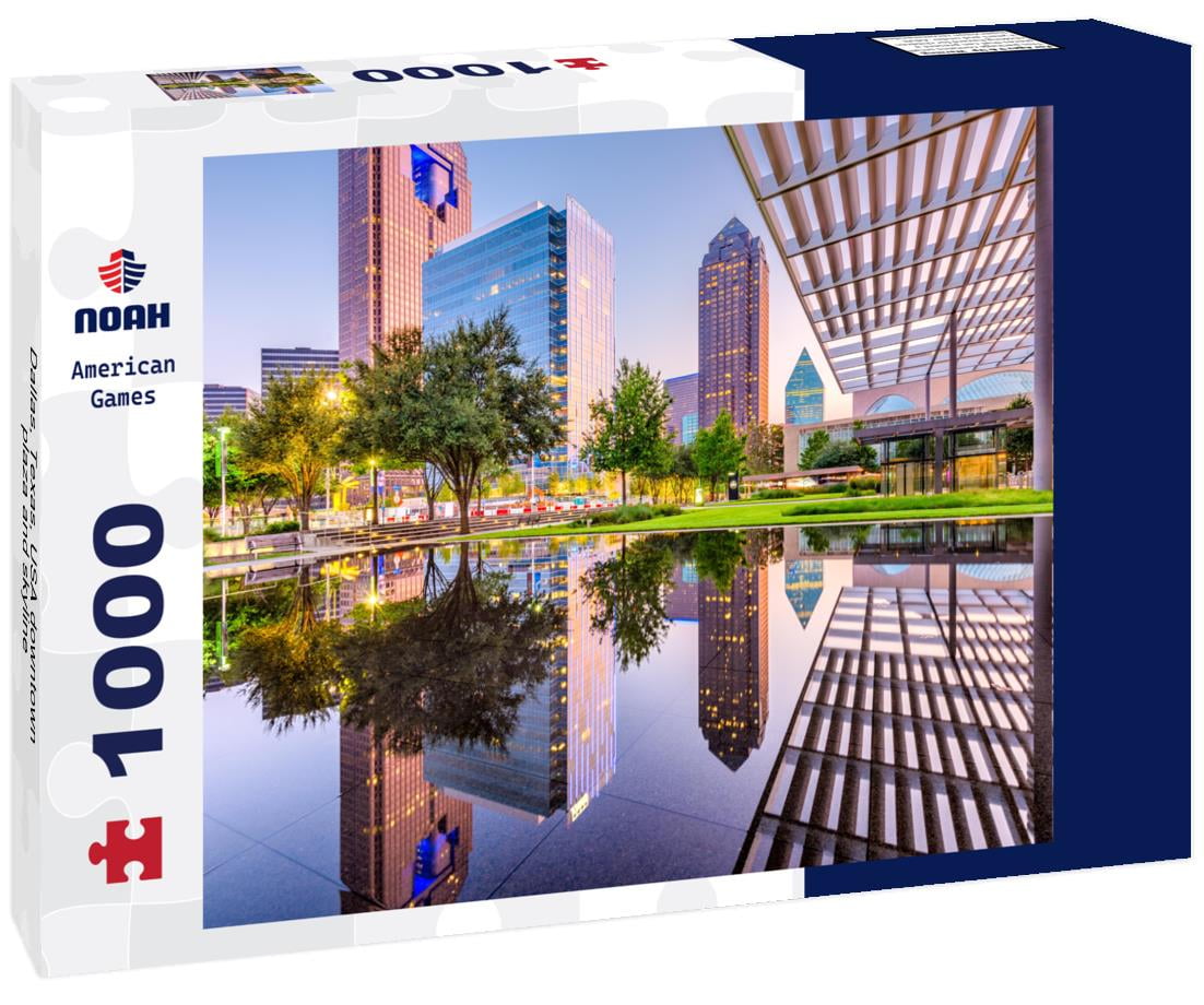 Noah Jigsaw Puzzle Dallas, Texas, USA downtown plaza and skyline 1000 ...