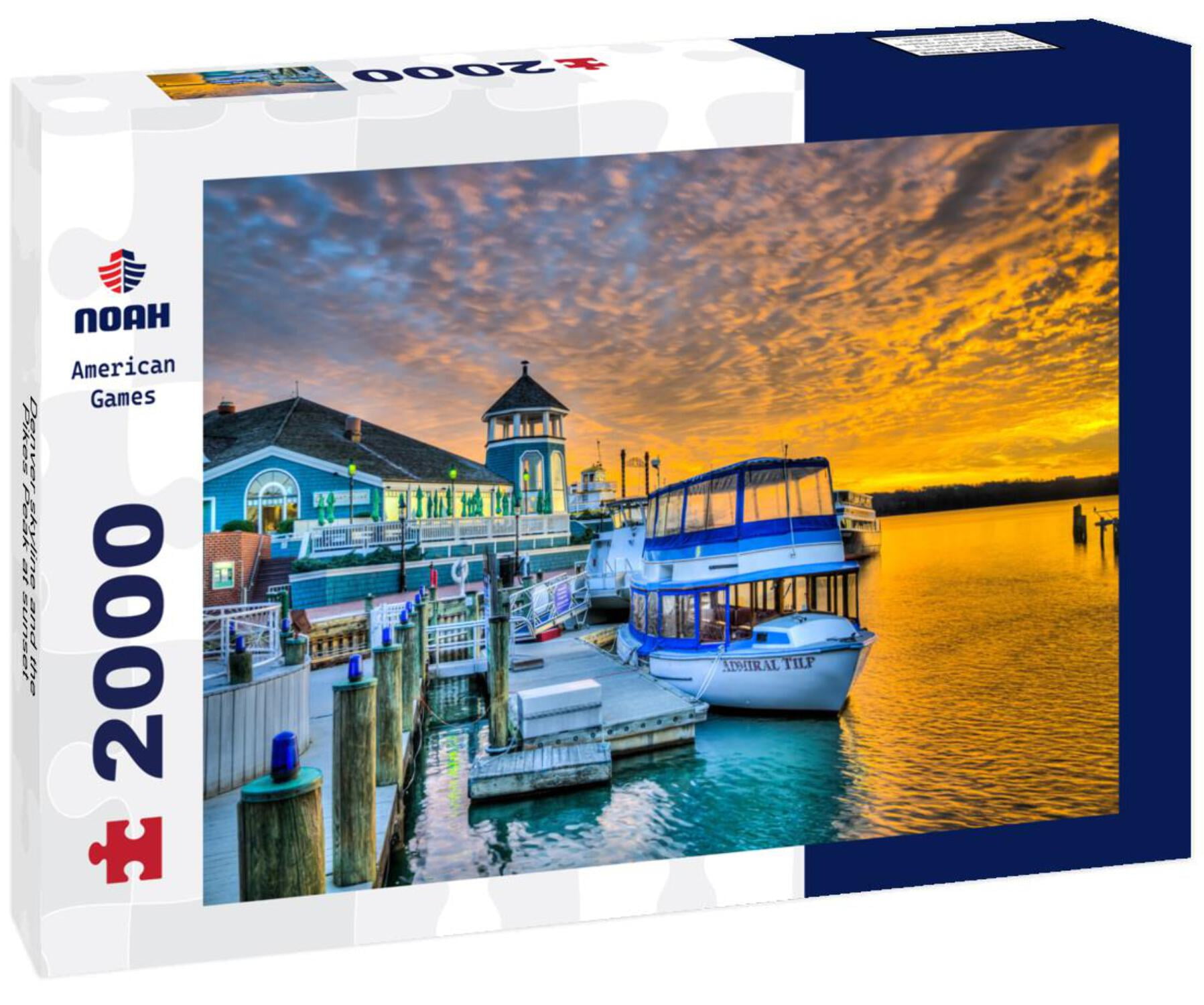 Noah Jigsaw Puzzle Denver skyline and the Pikes Peak at sunset 2000 ...