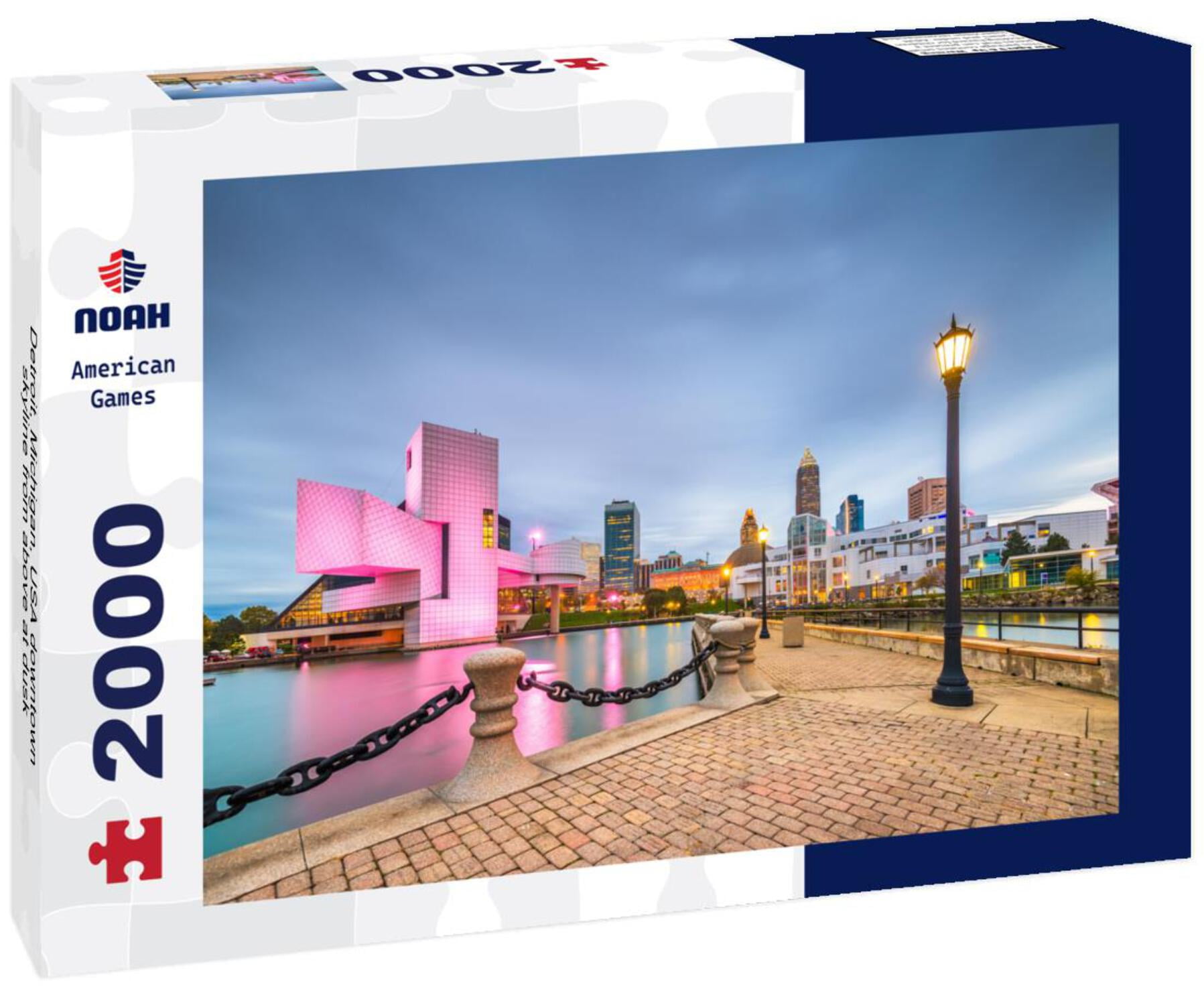 Noah Jigsaw Puzzle Detroit, Michigan, USA downtown skyline from above ...