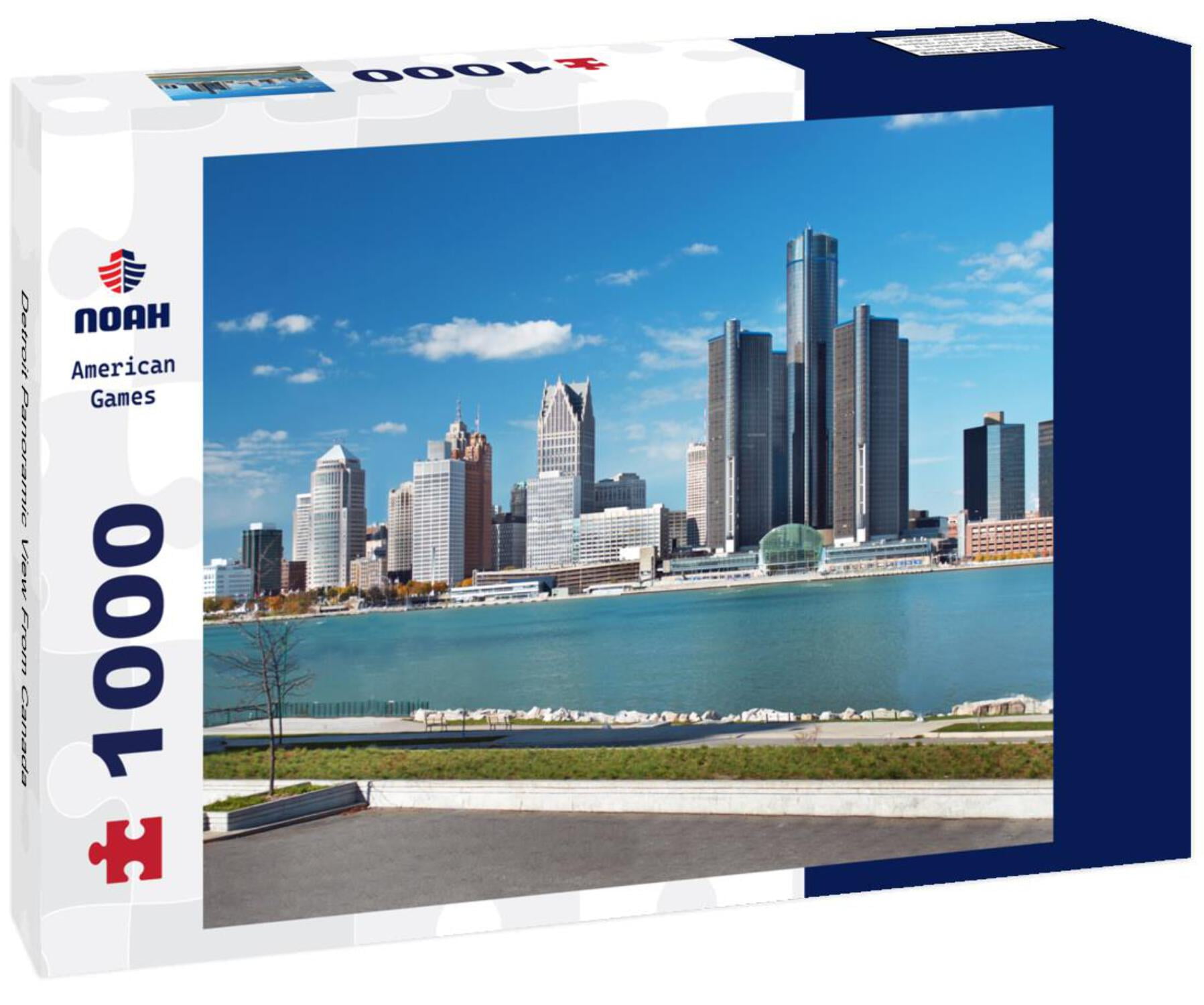 Noah Jigsaw Puzzle Detroit Panoramic View From Canada 1000 pieces ...