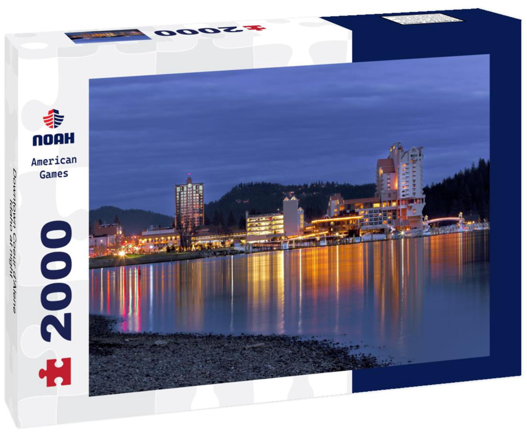 Noah Jigsaw Puzzle Downtown Coeur d'Alene, Idaho at night 2000 pieces ...