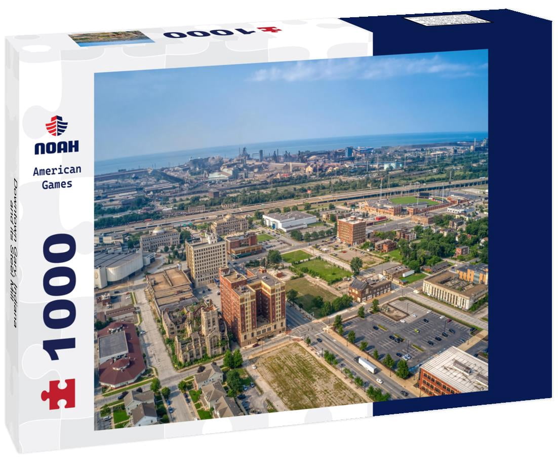 Noah Jigsaw Puzzle Downtown Gary, Indiana and its Steel Mill 1000 ...