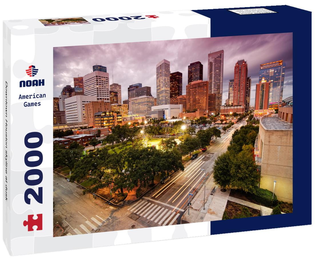 Noah Jigsaw Puzzle Downtown Houston skyline at dusk 2000 pieces ...