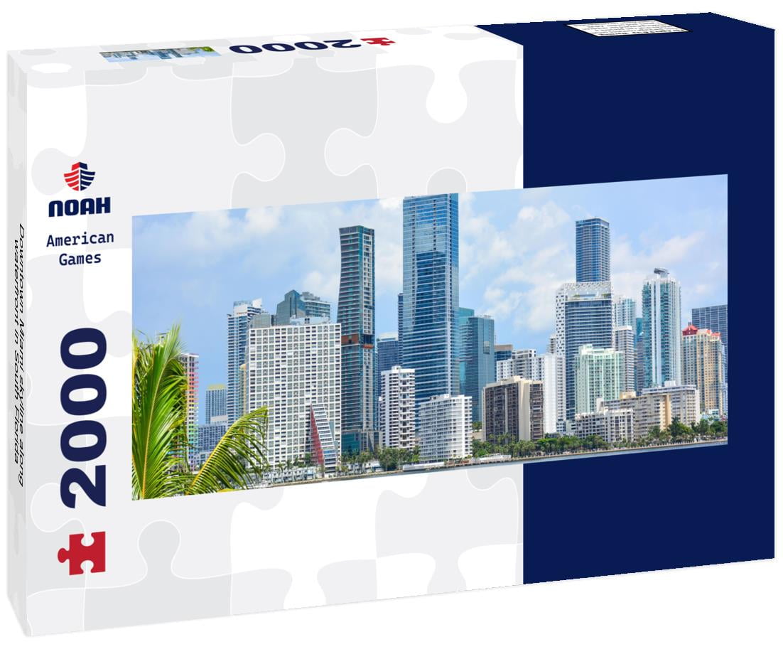 Noah Jigsaw Puzzle Downtown Miami skyline along waterfront in South ...