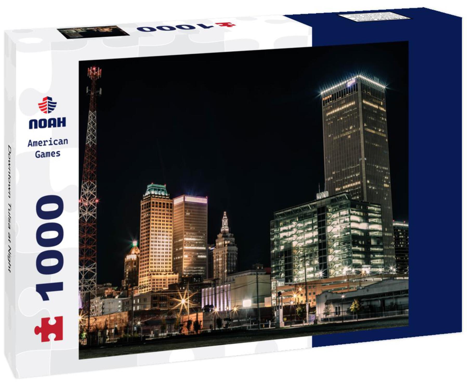 Noah Jigsaw Puzzle Downtown Tulsa at Night 1000 pieces - Walmart.com
