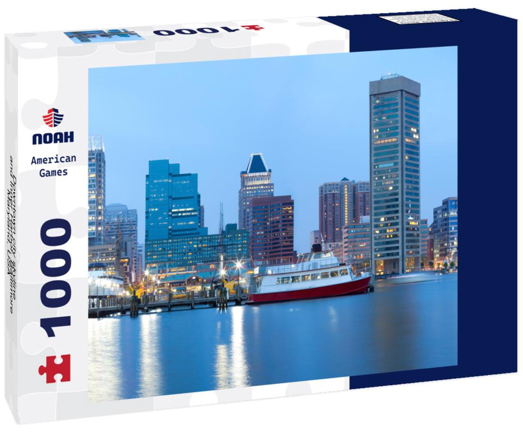 Noah Jigsaw Puzzle Downtown city skyline and Inner Harbor, Baltimore ...