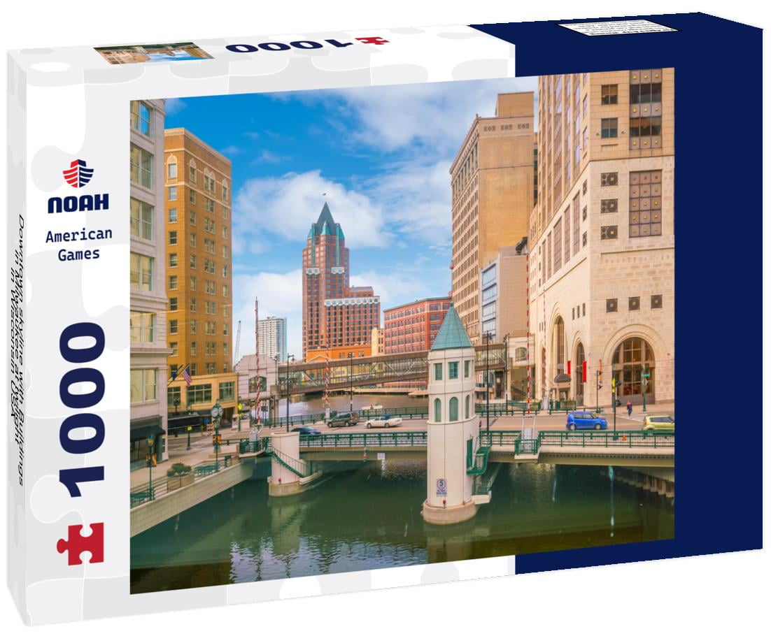 Noah Jigsaw Puzzle Downtown skyline with Buildings in Milwaukee at ...
