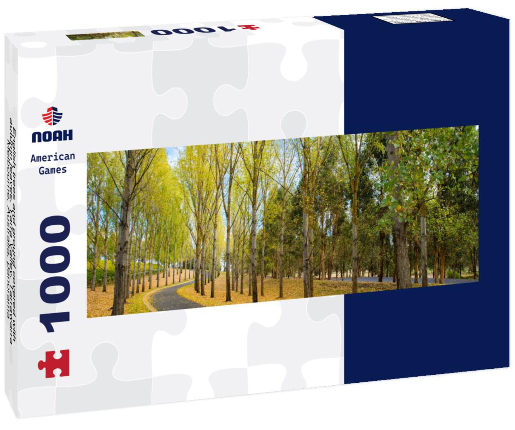 Noah Jigsaw Puzzle English trees and ground covered with autumn leaves ...