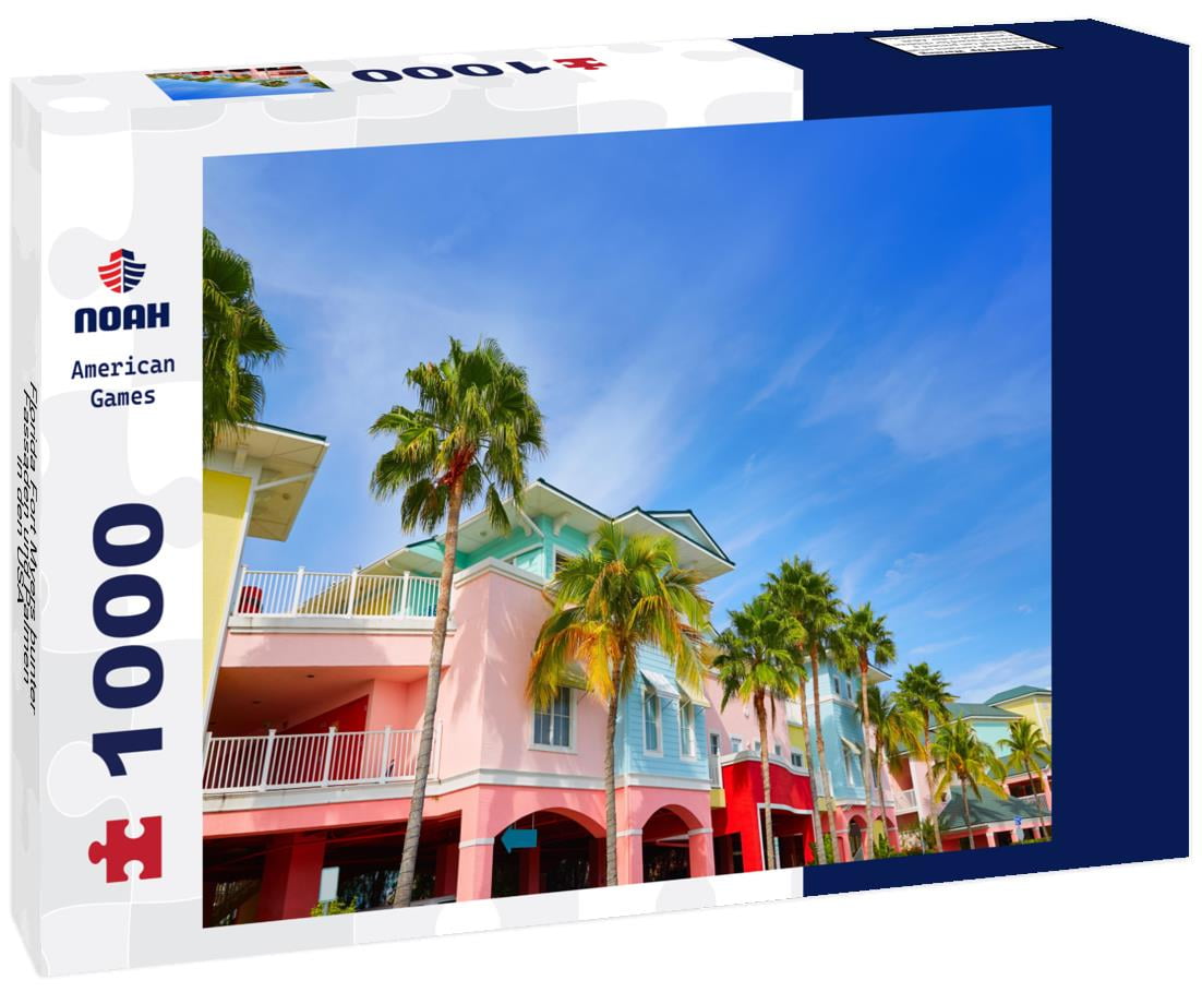 Noah Jigsaw Puzzle Florida Fort Myers bunter Fassaden und Palmen in den ...