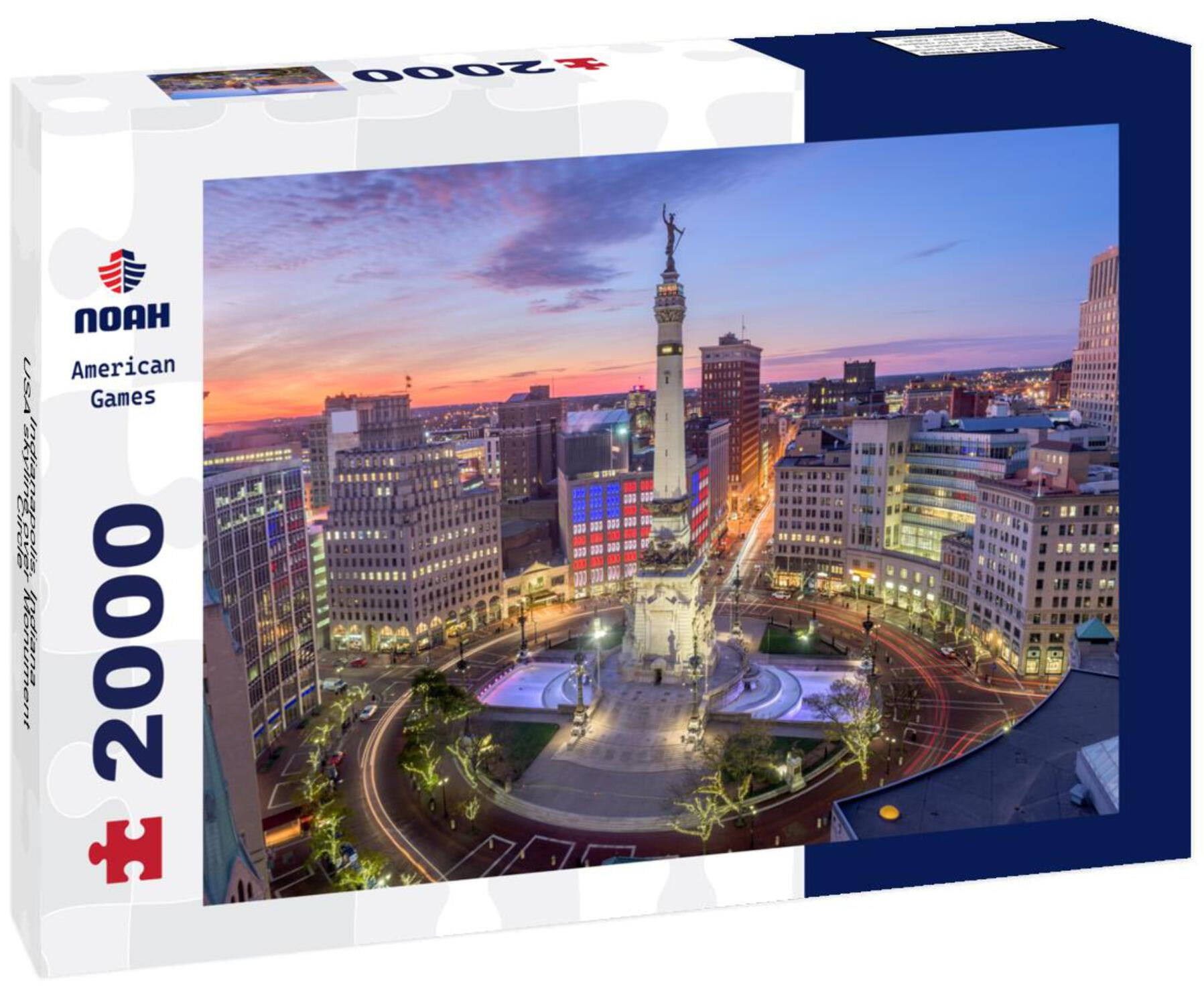 Noah Jigsaw Puzzle Indianapolis, Indiana, USA skyline over Monument ...