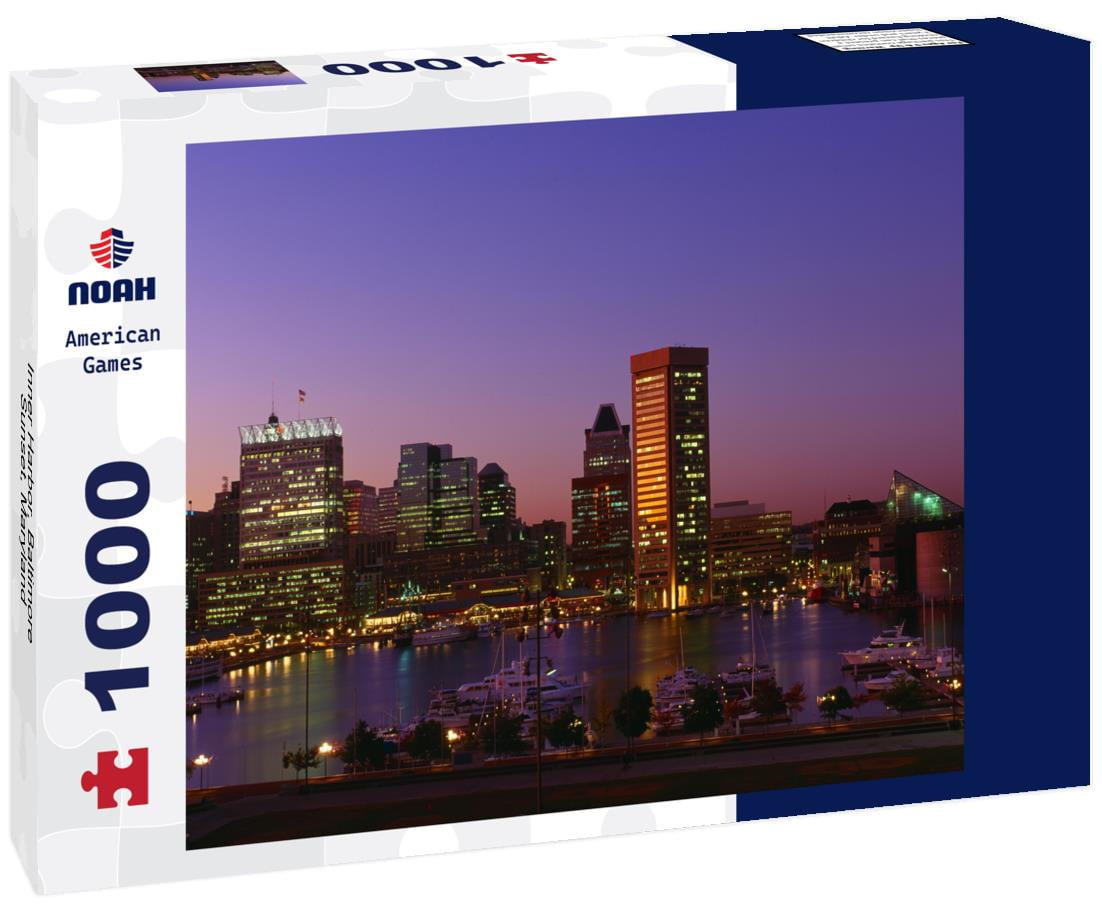 Noah Jigsaw Puzzle Inner Harbor, Baltimore, Sunset, Maryland 1000 ...