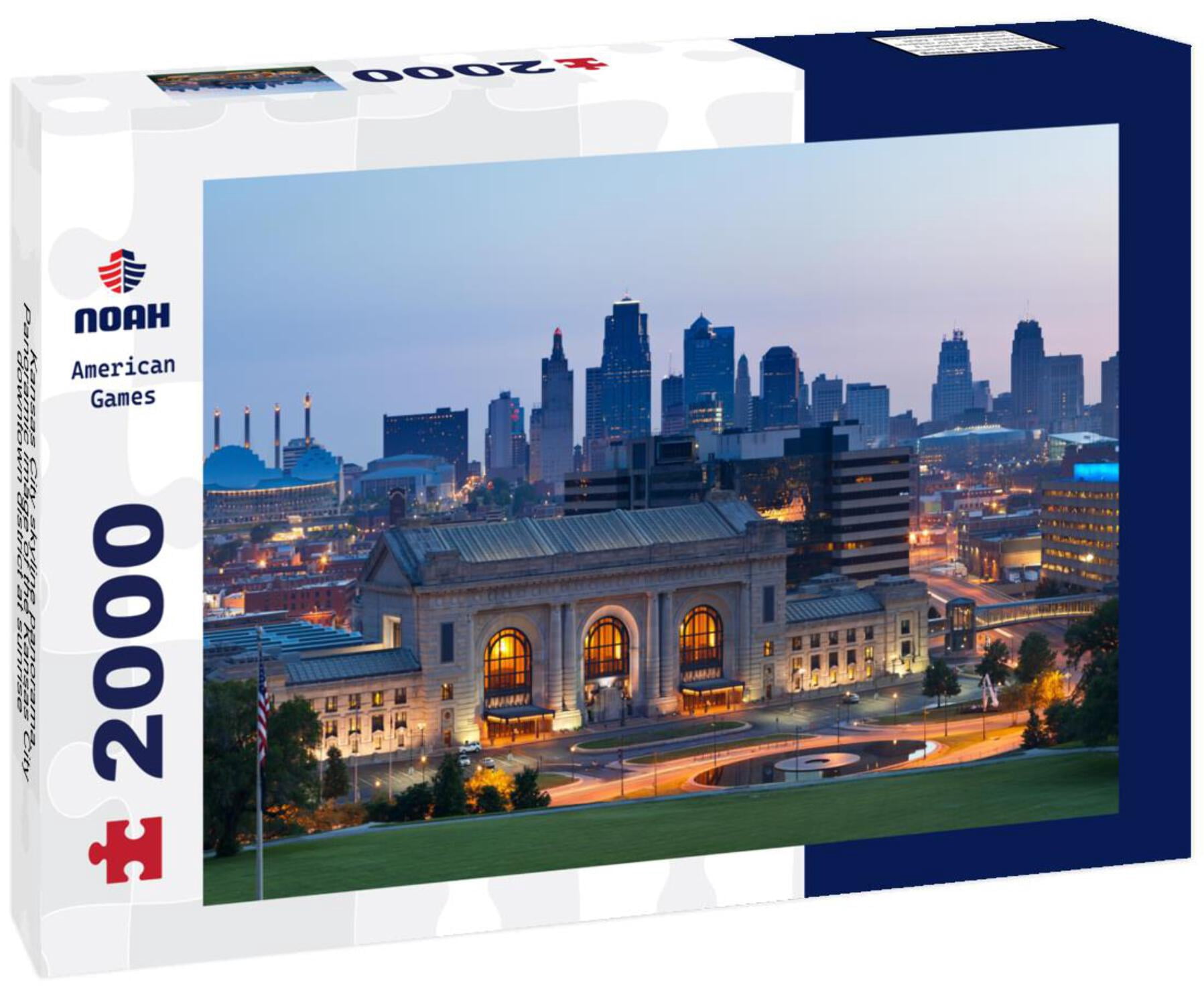 Noah Jigsaw Puzzle Kansas City skyline panorama. Panoramic image of the ...