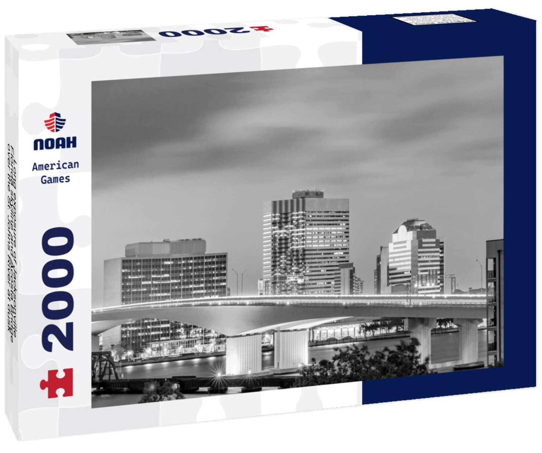Noah Jigsaw Puzzle Long exposure of Jacksonville, Florida skyline and ...