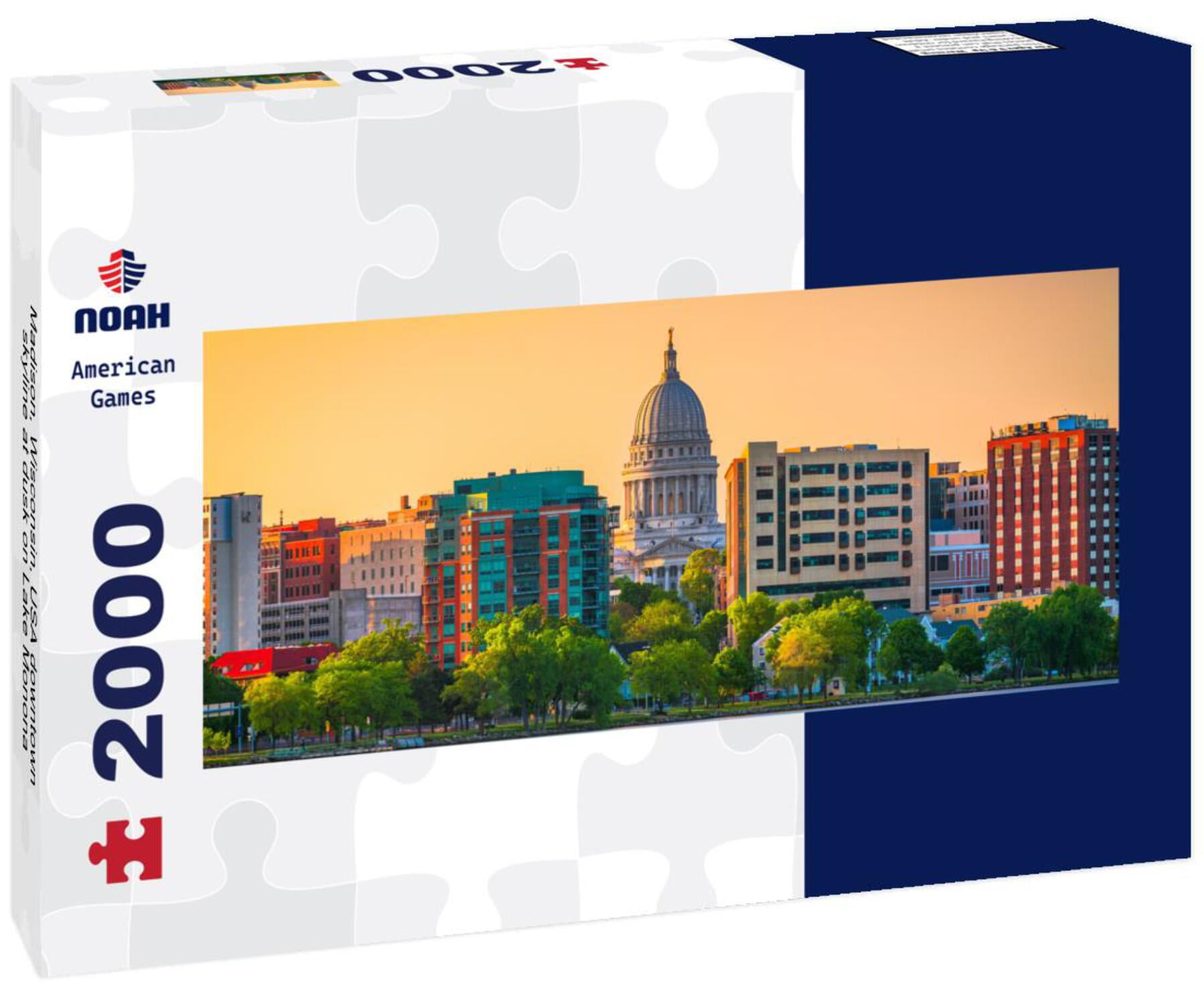 Noah Jigsaw Puzzle Madison, Wisconsin, USA downtown skyline at dusk on ...