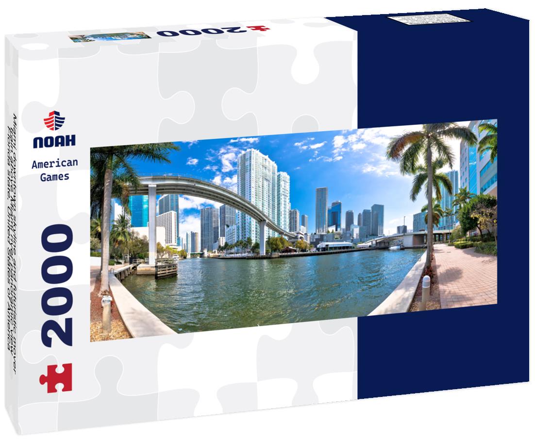 Noah Jigsaw Puzzle Miami downtown skyline and futuristic mover train ...