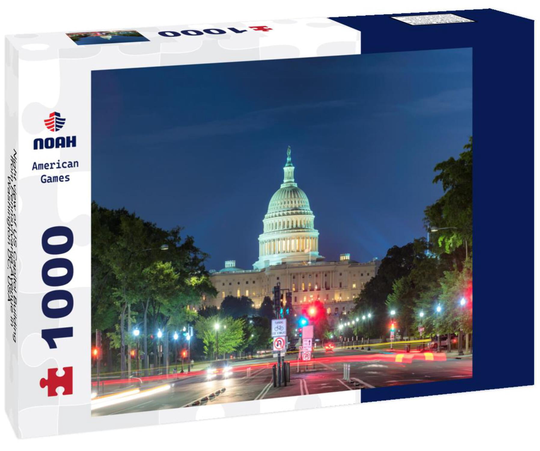 Noah Jigsaw Puzzle Night view of US Capitol Building from Pennsylvania ...