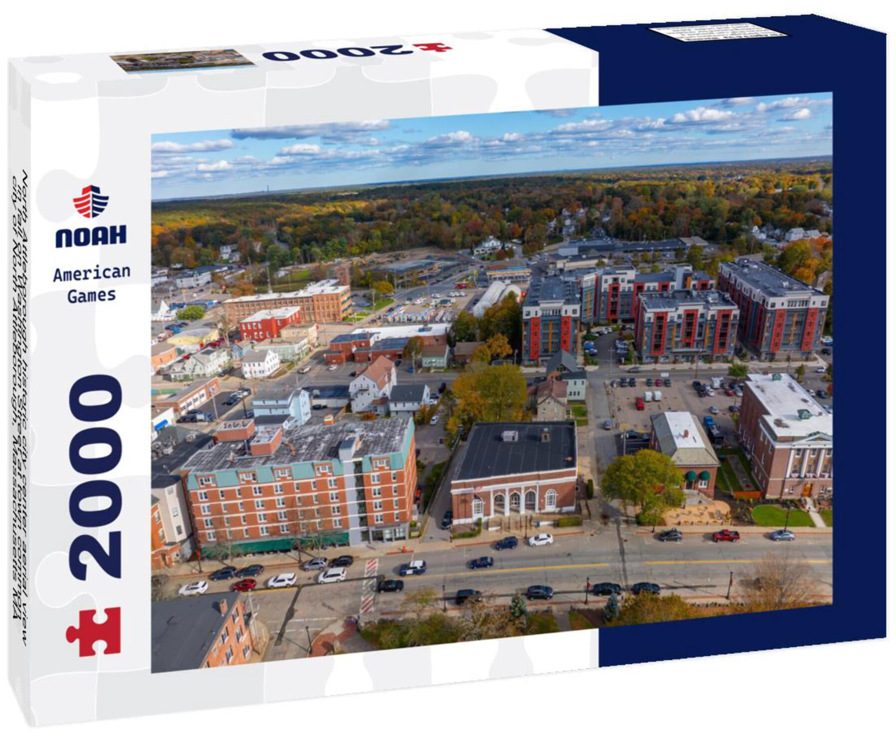 Noah Jigsaw Puzzle North Attleborough historic city center aerial view ...