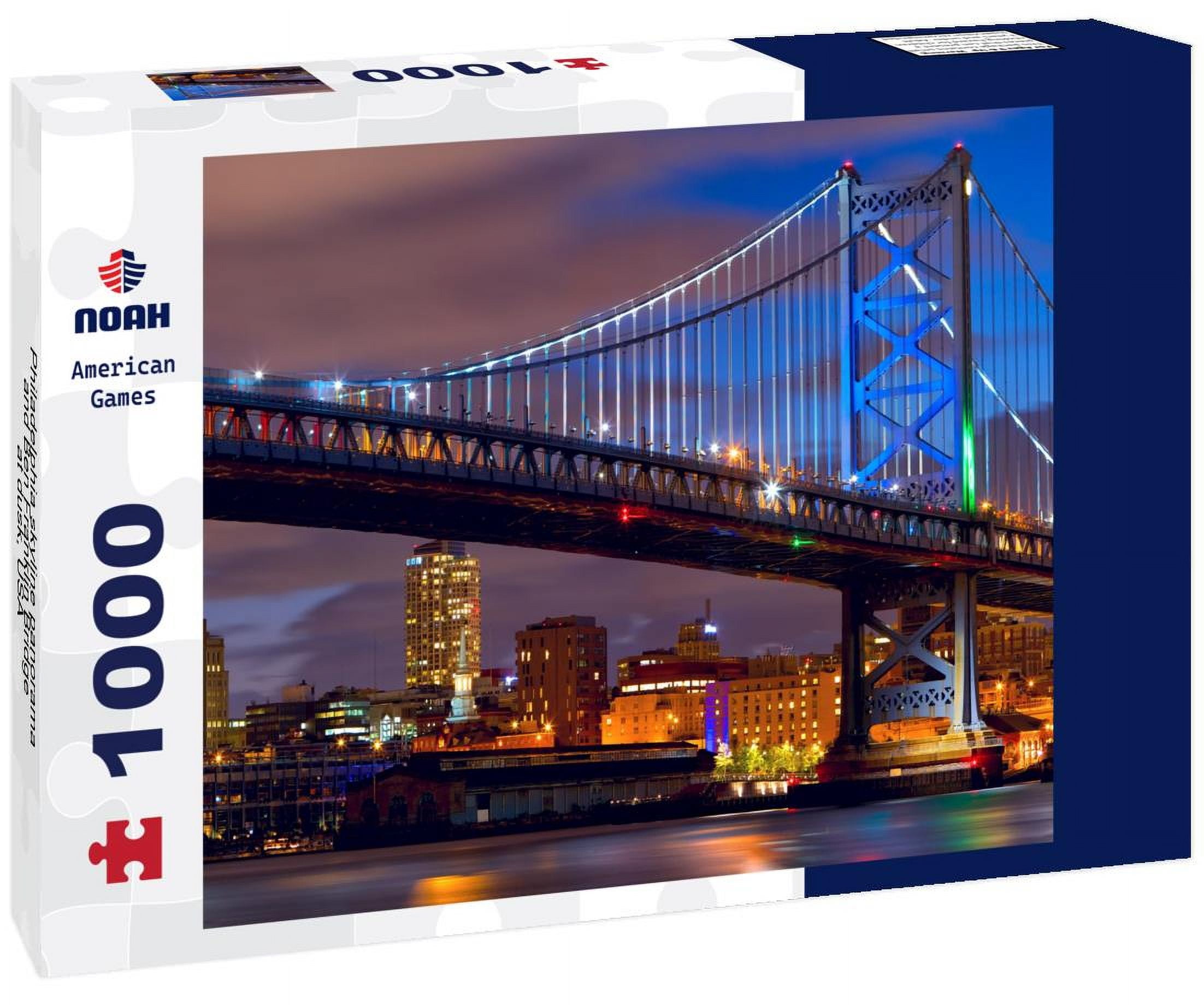 Noah Jigsaw Puzzle Philadelphia skyline panorama and Ben Franklin ...