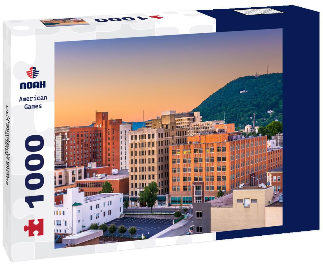 Noah Jigsaw Puzzle Roanoke, Virginia, USA downtown skyline at dusk 1000 ...