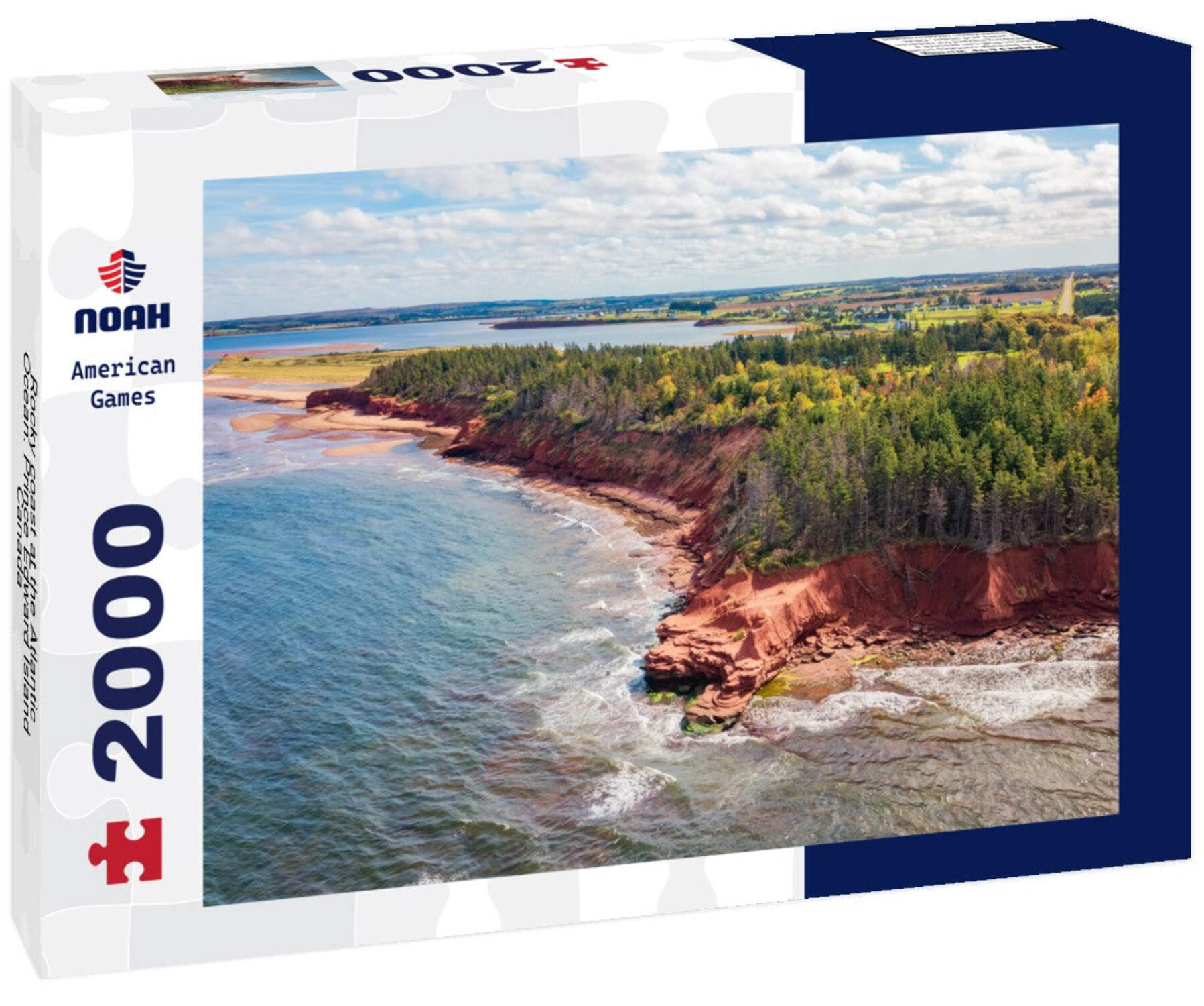 Rocky coast at the Atlantic Ocean. Prince Edward Island, Canada 2000pc ...