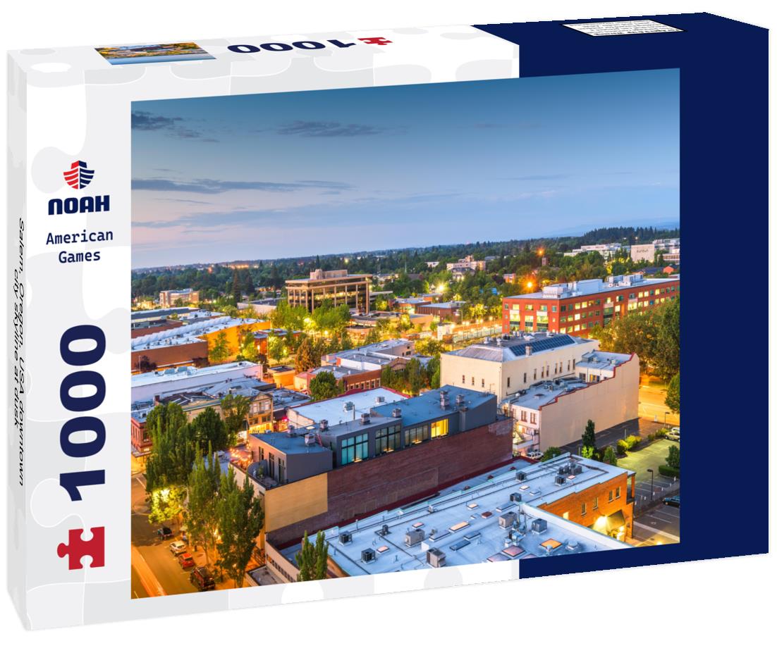 Noah Jigsaw Puzzle Salem, Oregon, USA downtown city skyline at dusk ...