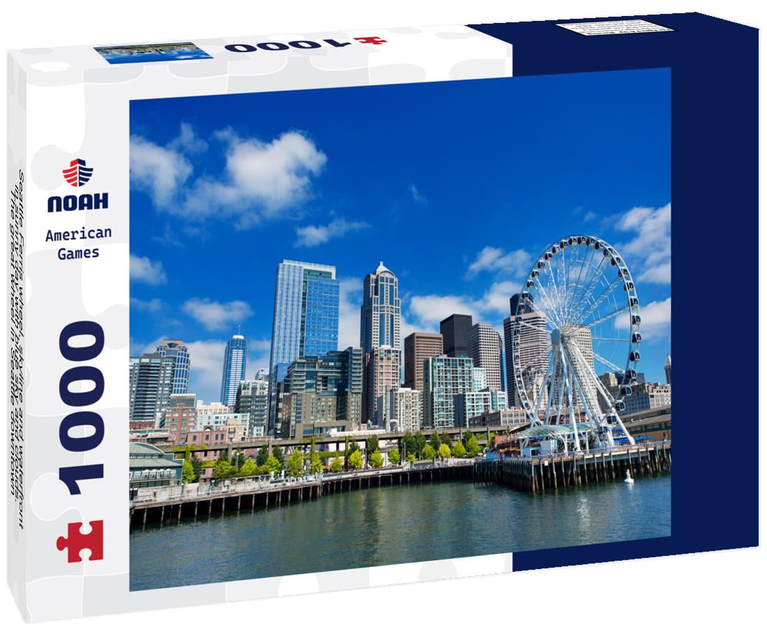 Noah Jigsaw Puzzle Seattle Ferris wheel, skyline and waterfront in ...