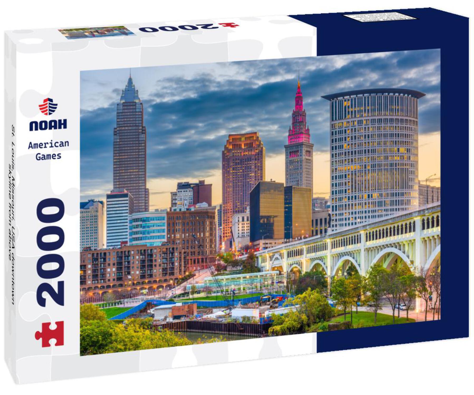 Noah Jigsaw Puzzle St. Louis, Missouri, USA downtown skyline from above ...