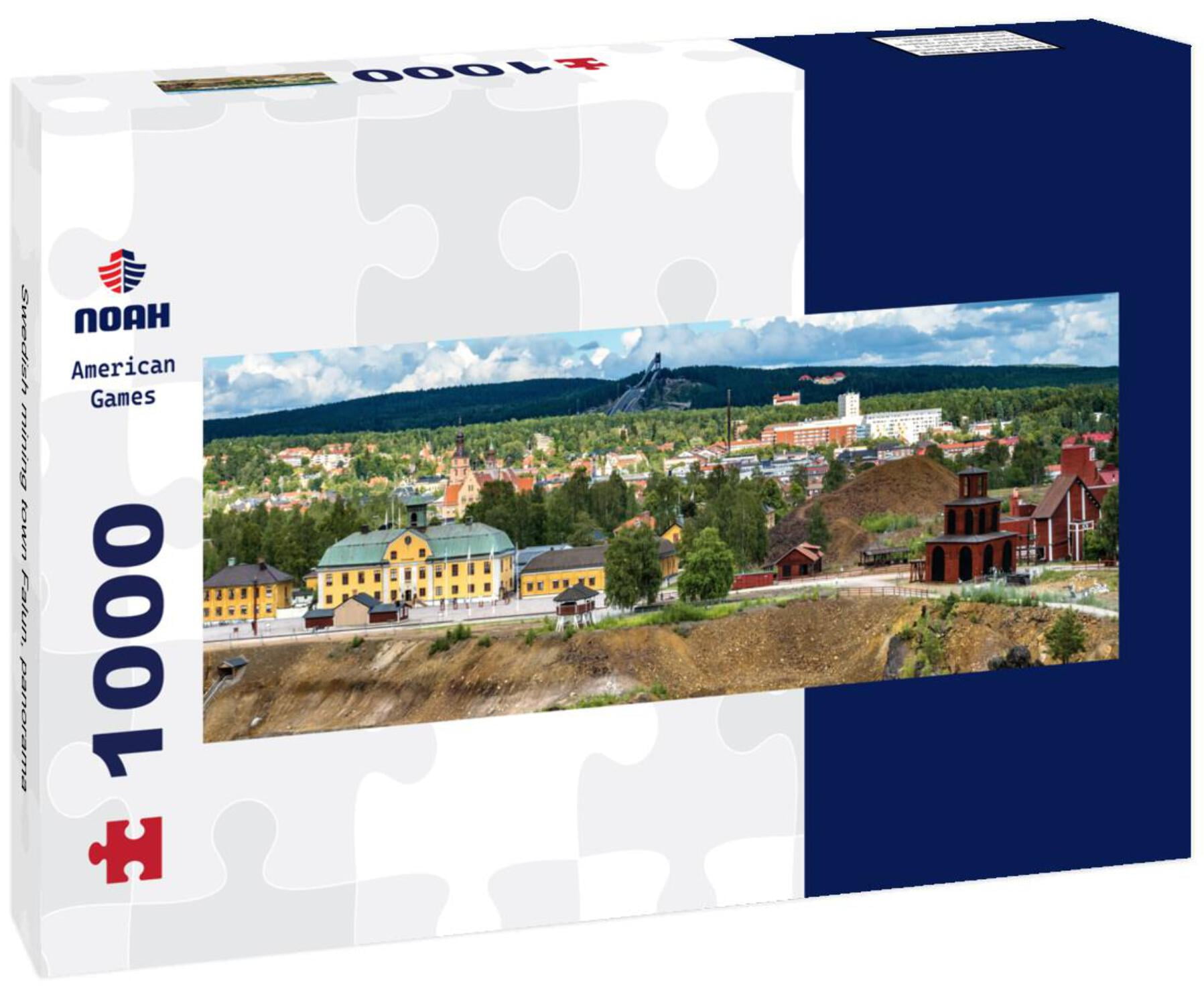 Noah Jigsaw Puzzle Swedish mining town Falun, panorama Panorama 1000 ...