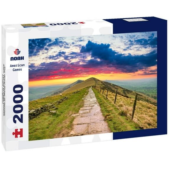 Noah Jigsaw Puzzle The Great Ridge at sunrise. Mam Tor hill in Peak ...