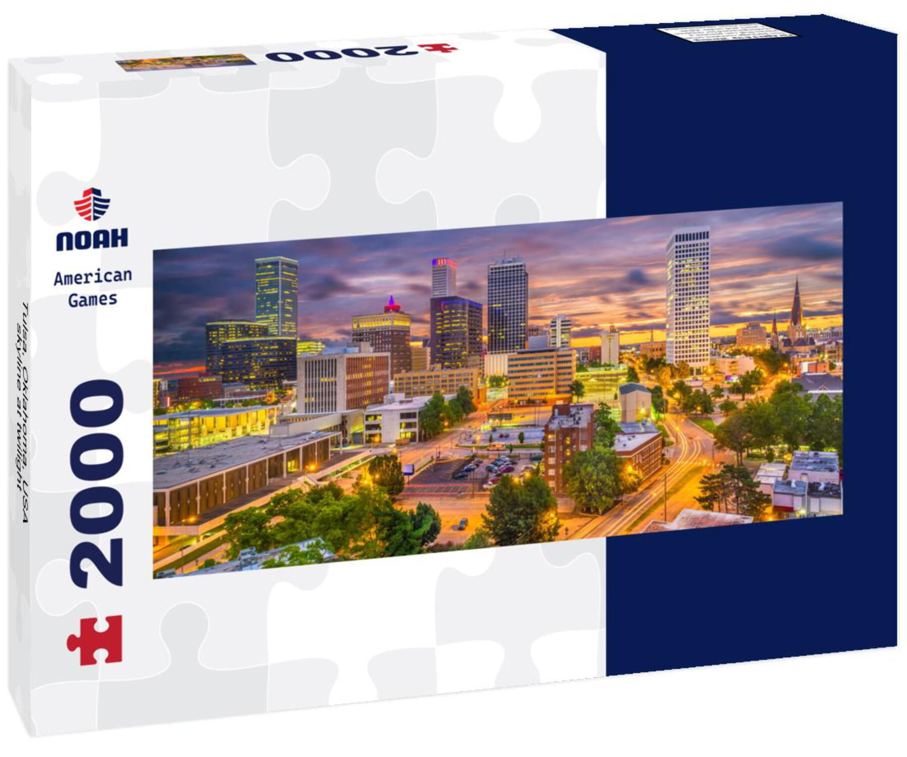 Noah Jigsaw Puzzle Tulsa, Oklahoma, USA skyline at twilight panorama ...