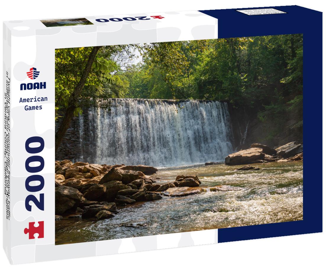 Noah Jigsaw Puzzle Twilight view of commuter freeway traffic in ...