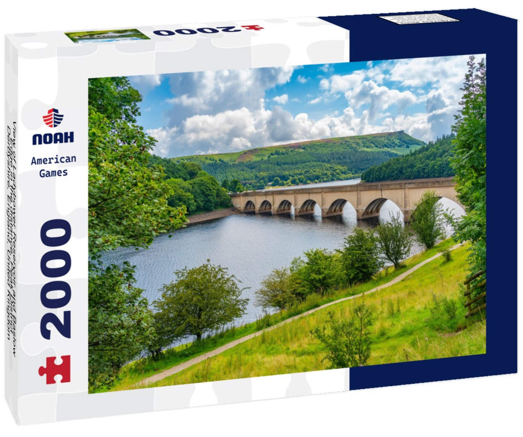 Ladybower Reservoir and Baslow Edge in the distance, Peak District ...